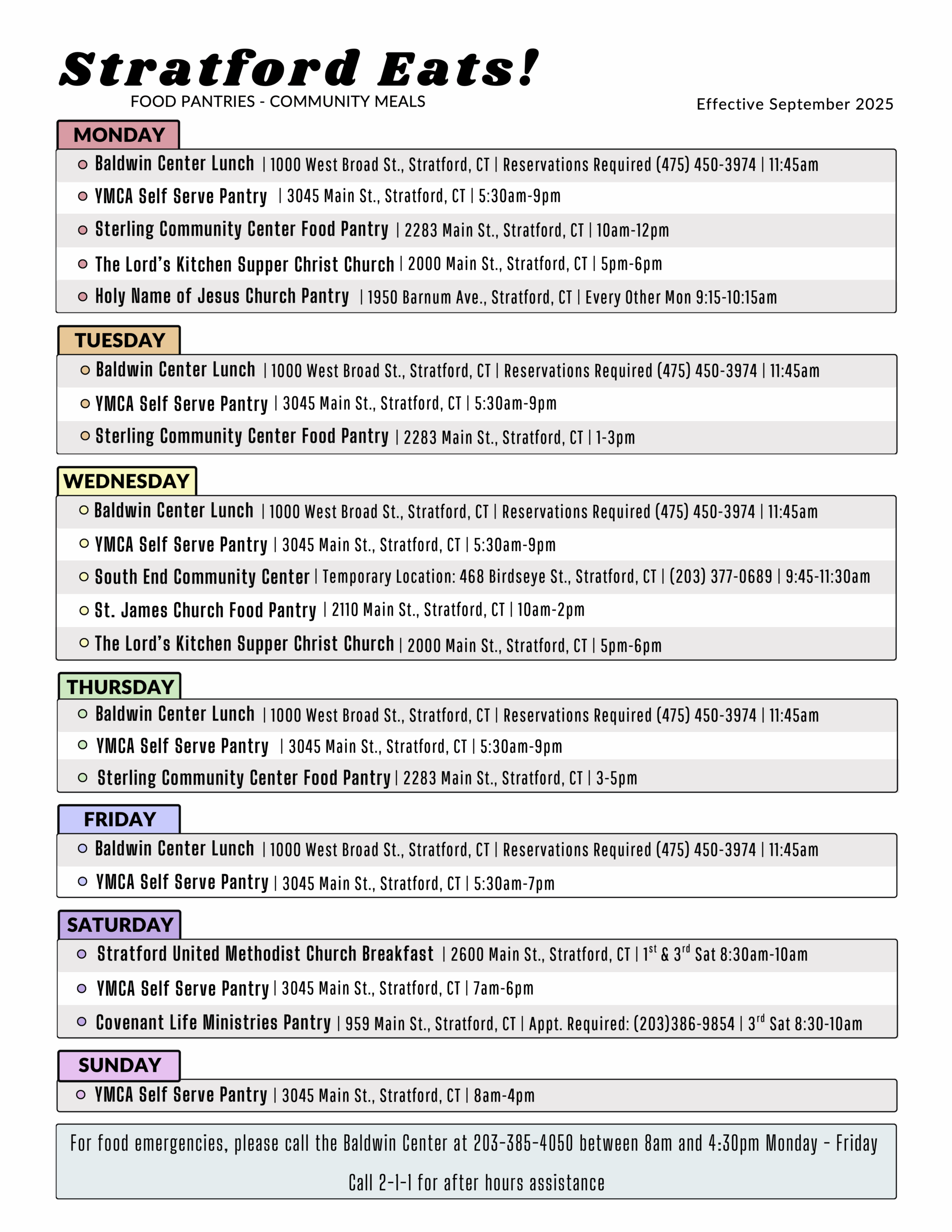 Stratford Eats: Food Pantries and Community Meals | Stratford Crier